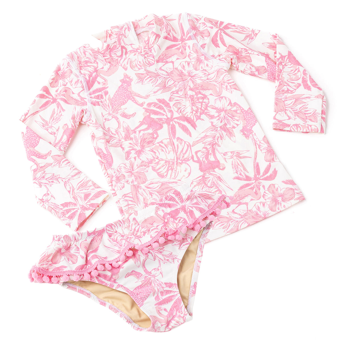Shade Critters- Pink Paradise Floral Rash Guard Two Piece – Ragg Tattoo