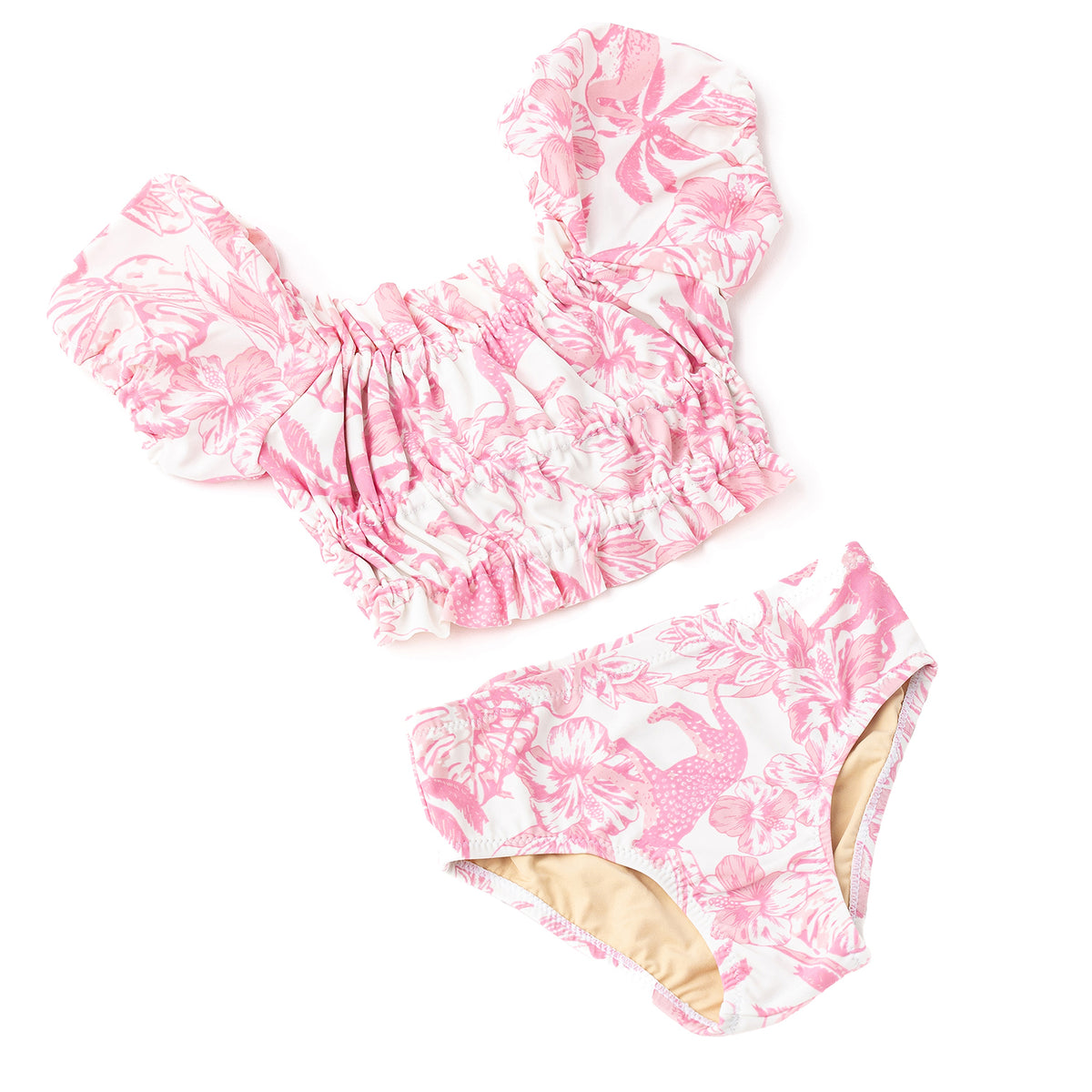 Shade Critters- Pink Paradise Smocked Puff Sleeve Two Piece – Ragg Tattoo